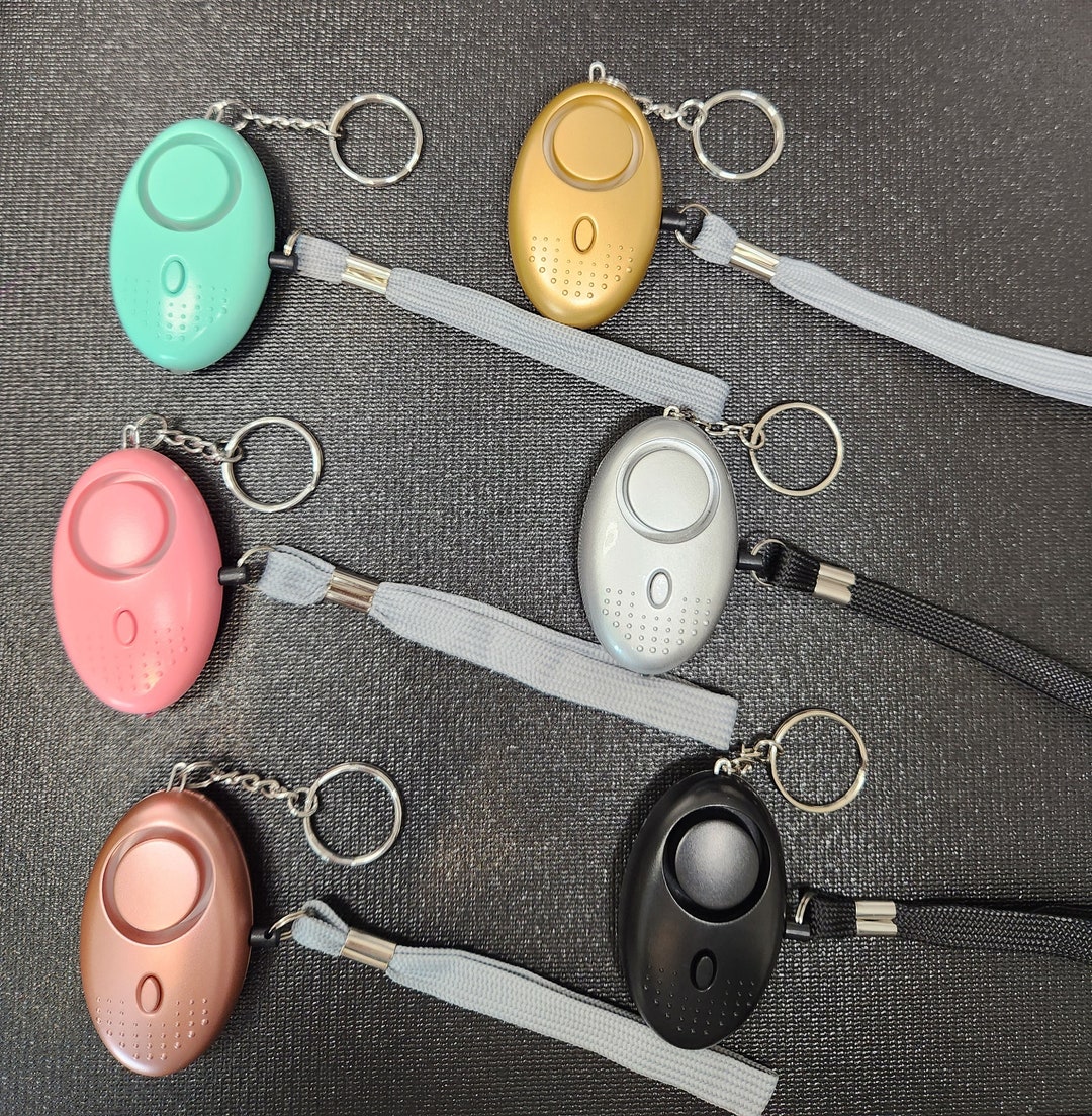 Safety Alarms With LED Light Keychain, Safety Pocket Device, Self ...