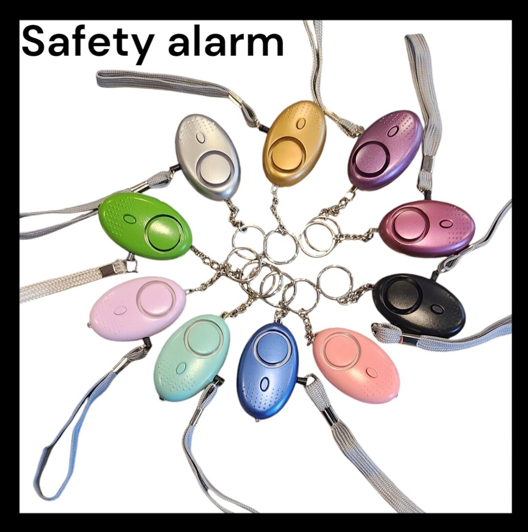 Safety Alarms With LED Light Keychain, Safety Pocket Device, Self ...