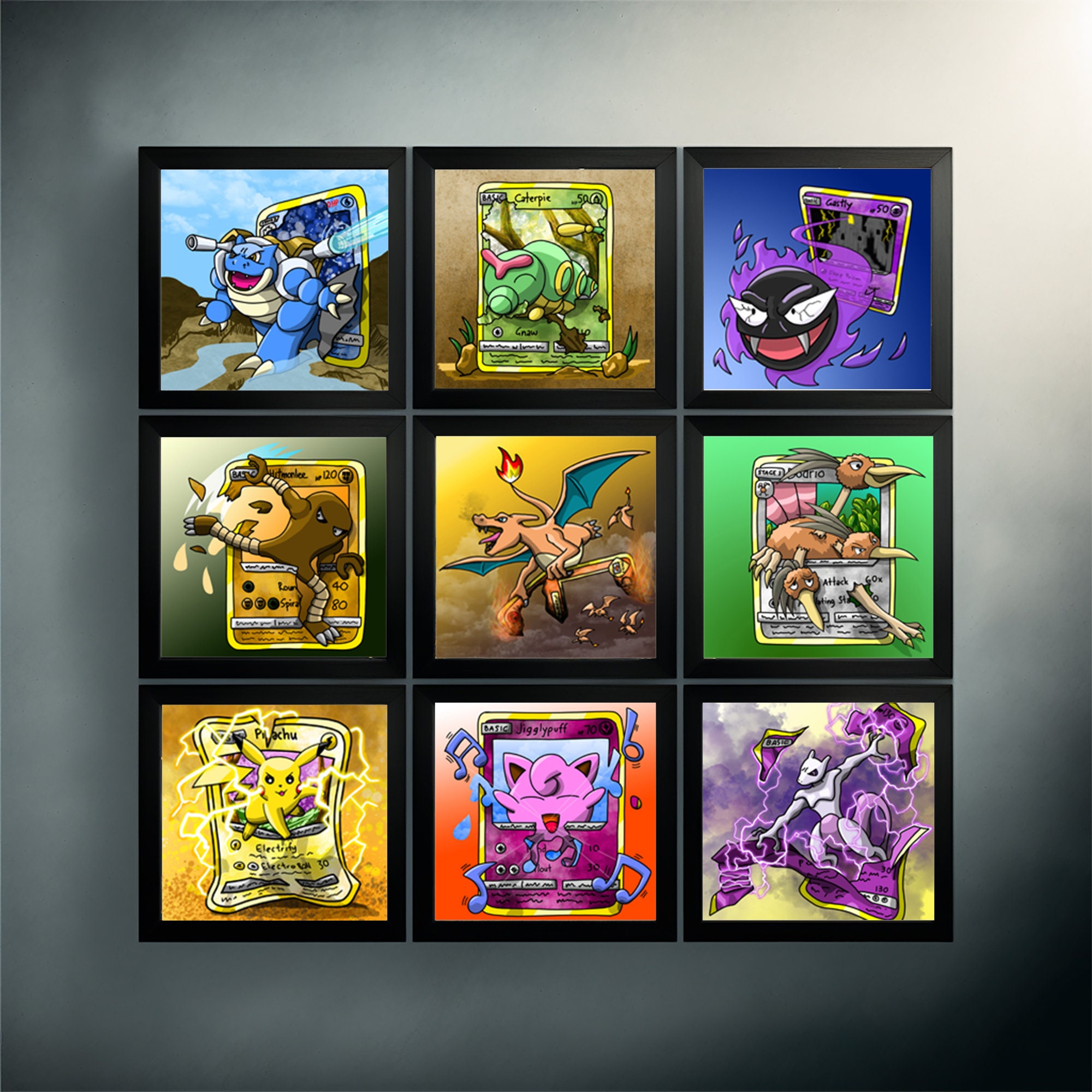 Pokemon Wall Art Poster Gallery Digital Prints 8x8 12x12 - Etsy