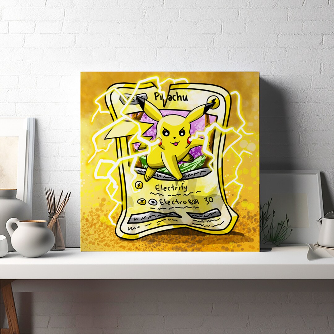Pokemon Artful Wall Art Poster Gallery Digital Prints 8x8 Pikachu - Etsy
