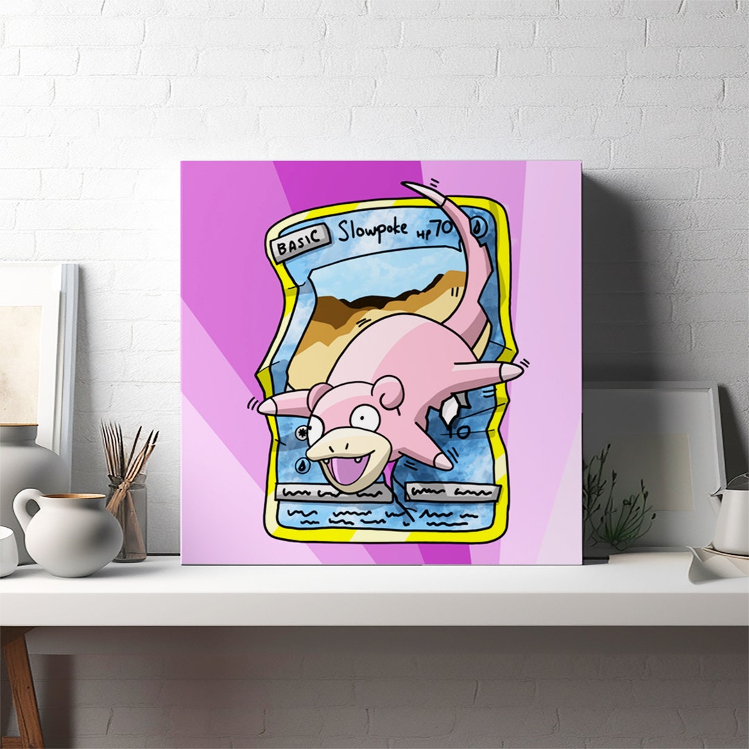 Pokemon Wall Art Poster Gallery Digital Prints 8x8 12x12 Slowpoke - Etsy