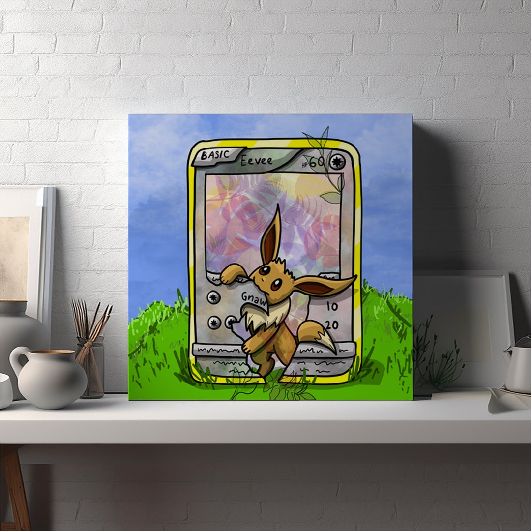 Pokemon Artful Wall Art Poster Gallery Digital Prints 8x8 Eevee - Etsy