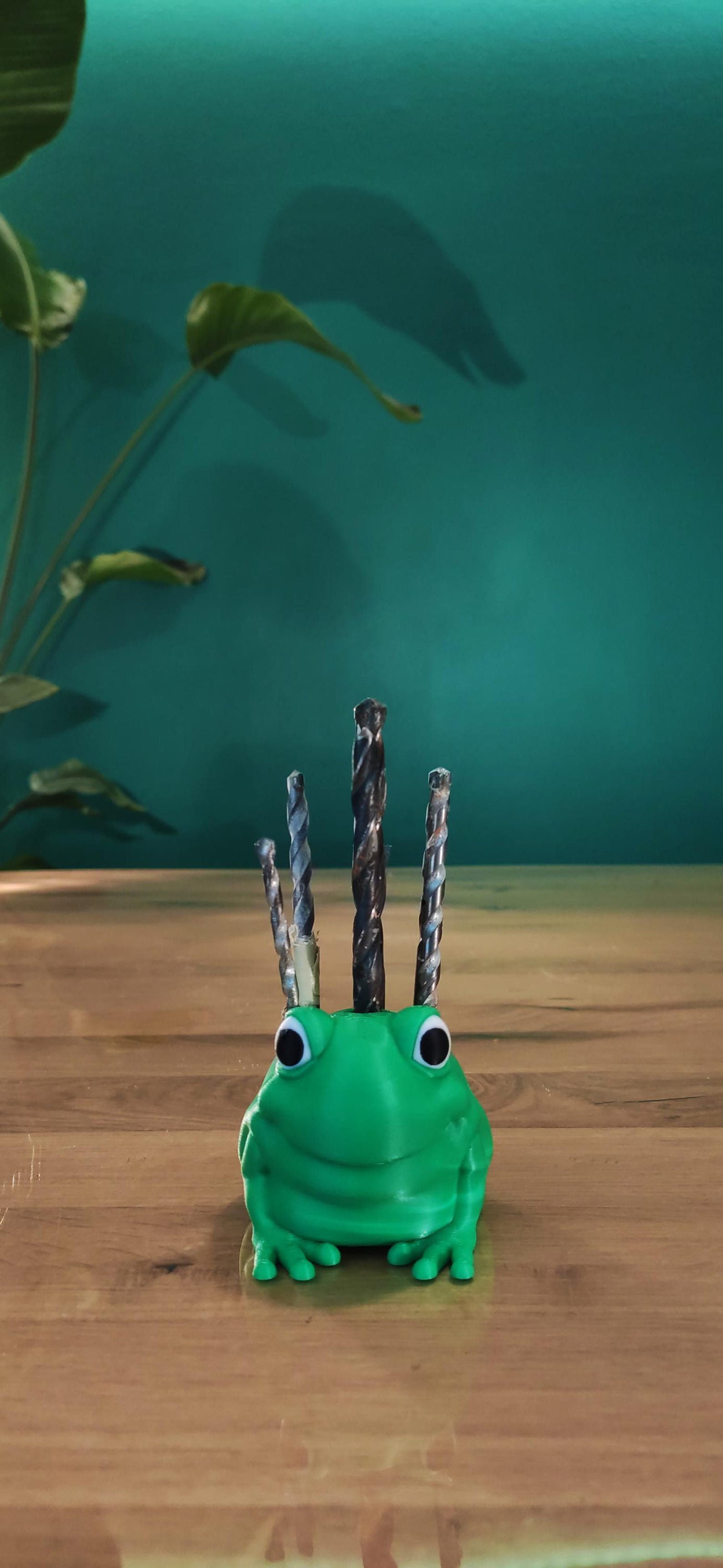 3D Printed Frog Pen Holder – Cute Desk Organizer for Pencils, Brushes ...