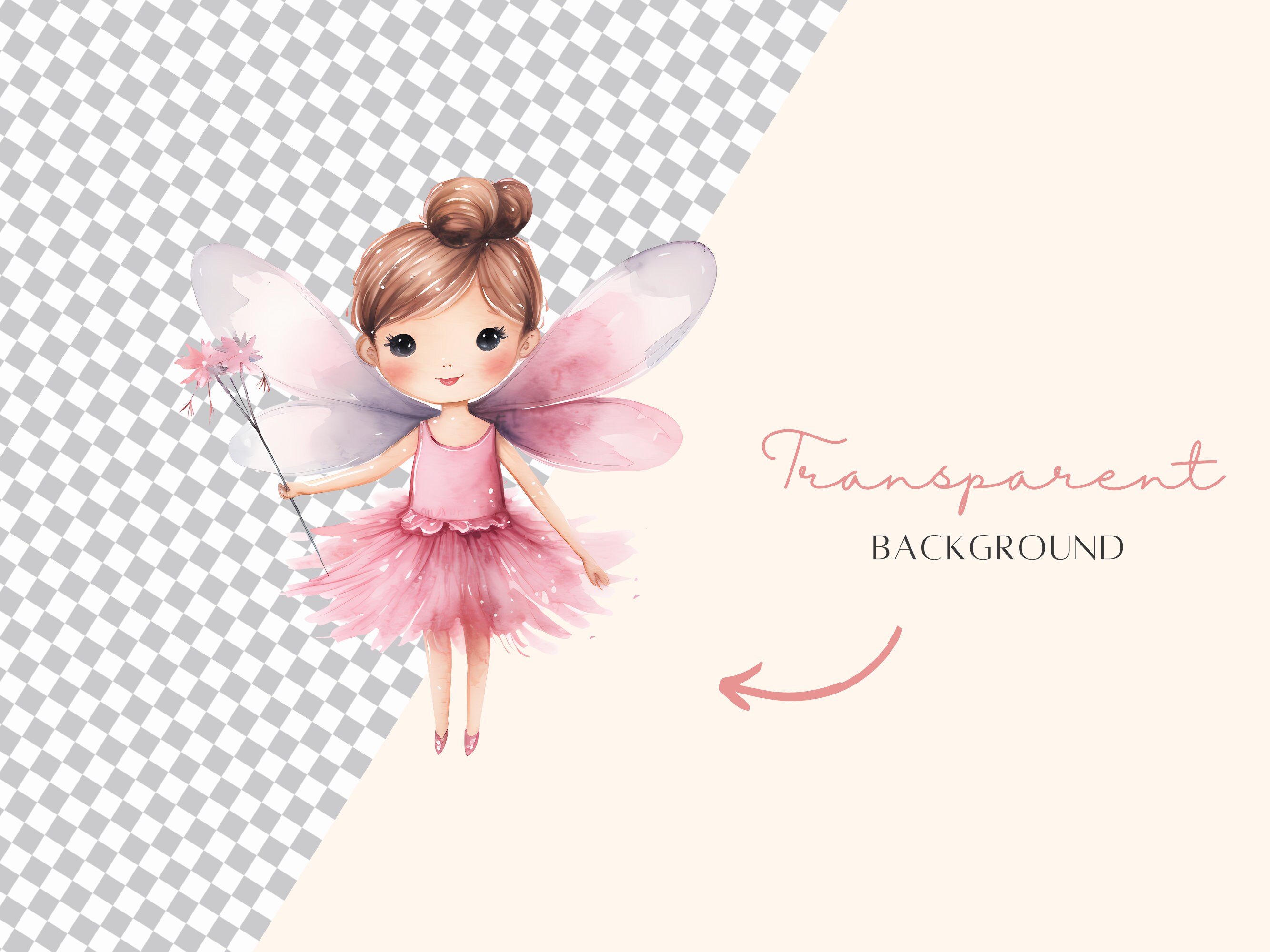Watercolor Fairy Magical Garden Clipart Cute Fairy Garden Clipart ...