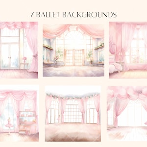 Watercolor Ballerina Clipart Pink Cute Ballerinas Clipart Bundle Ballet ...