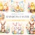 Watercolor Easter Clipart Bundle Pastel Rainbow Easter Spring Clipart ...