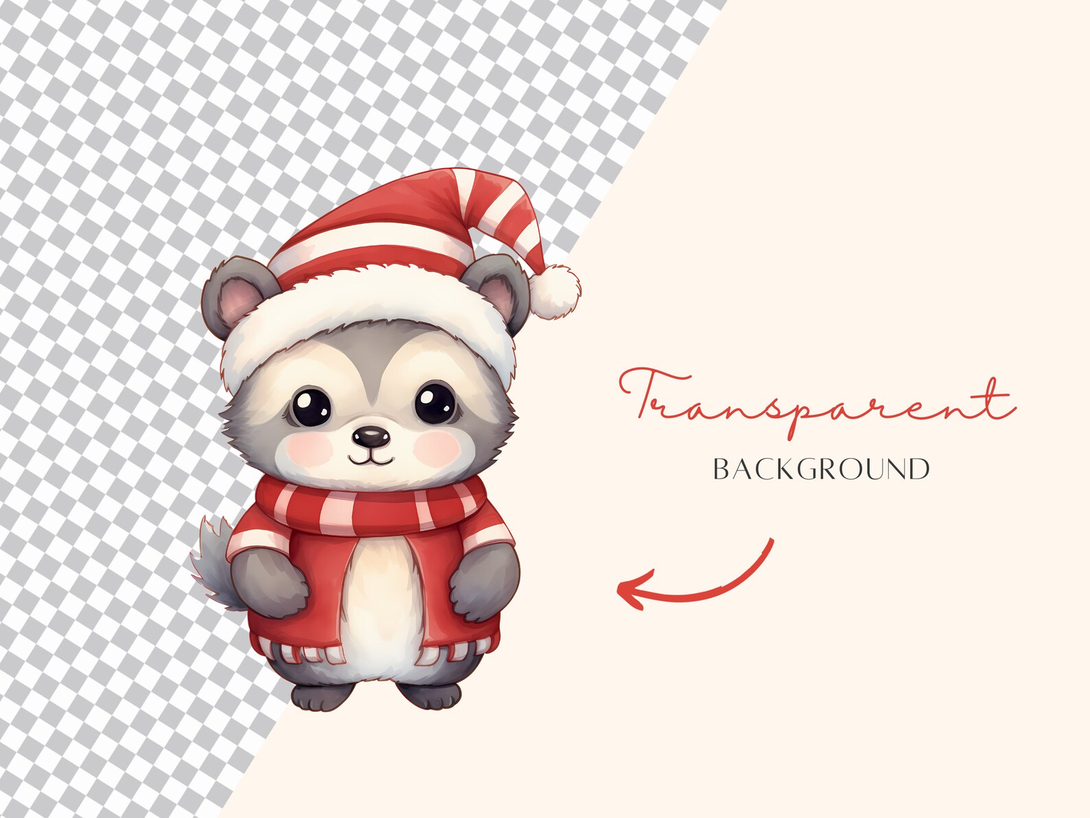 Christmas Animals Clipart Xmas Baby Animals Decor Winter Christmas ...