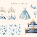 Blue Princess Clipart Watercolor Cinderella Cute Princess Carriage ...