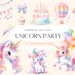 Cute Unicorn Clipart Rainbow Birthday Unicorn PNG Magic Unicorn Clipart ...