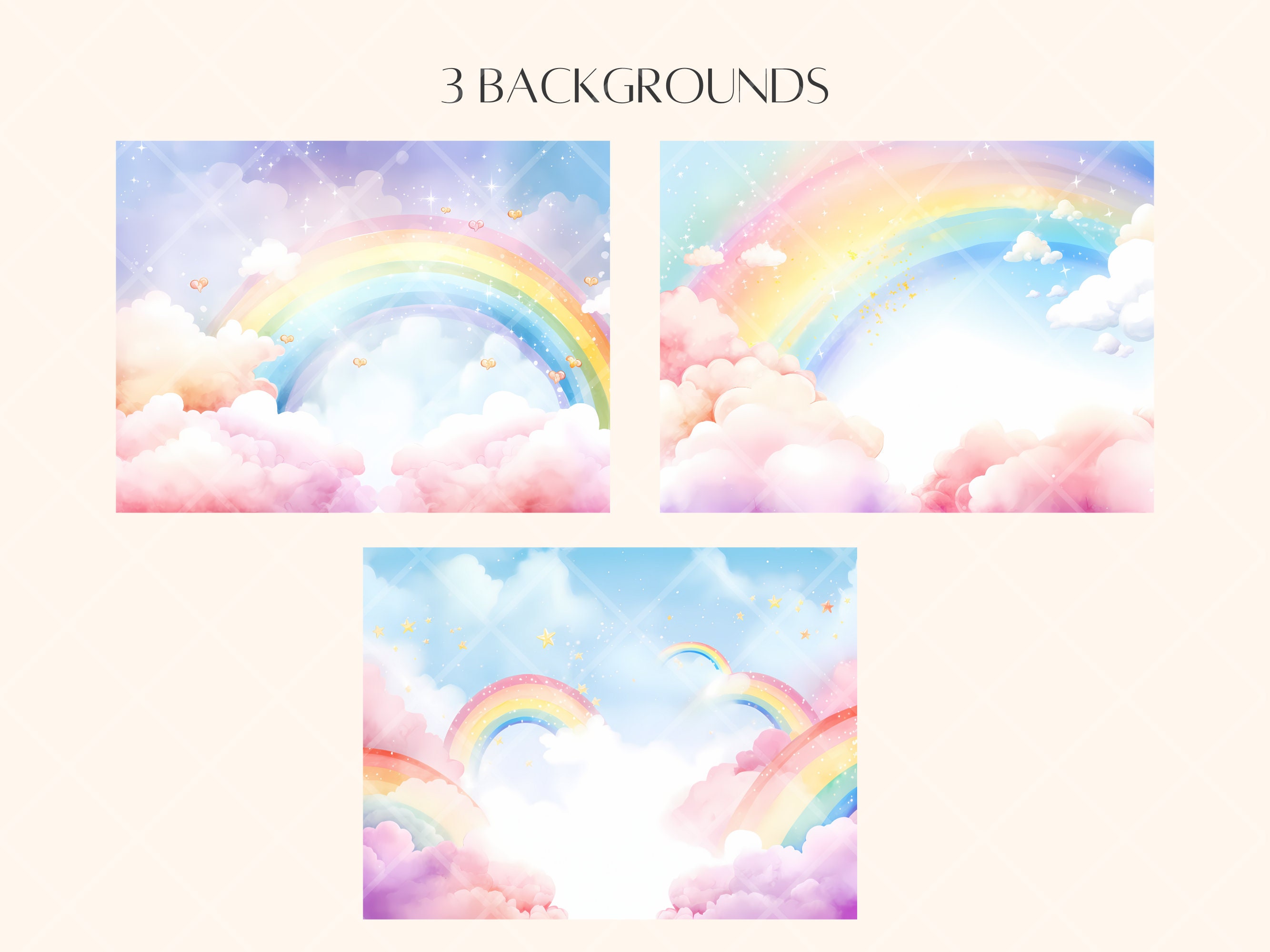 Cute Unicorn Clipart Rainbow Birthday Unicorn PNG Magic Unicorn Clipart ...