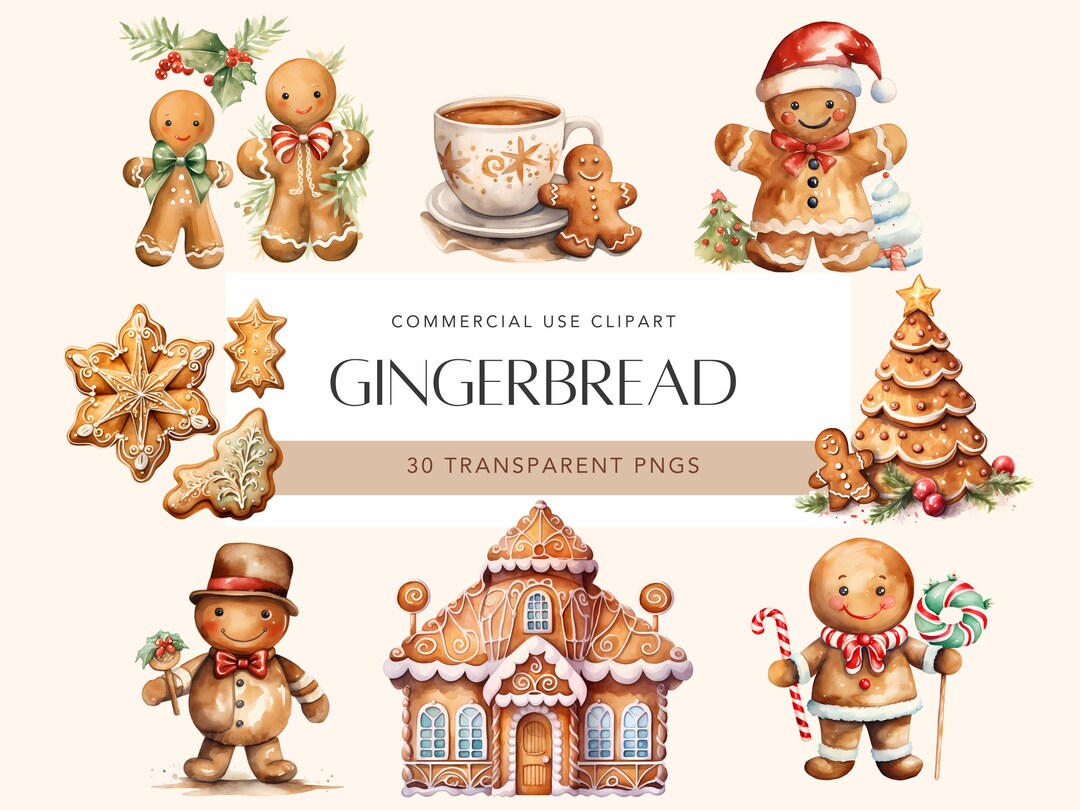 Gingerbread Clipart Gingerbread Christmas Food PNG Bakery Christmas ...