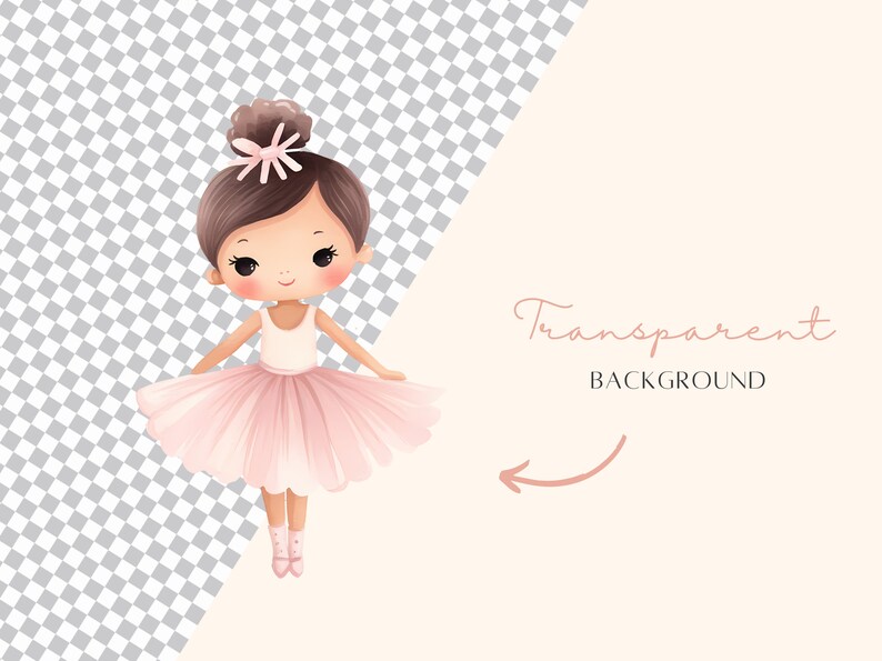 Ballerina Clipart Ballerina Girl Clipart Cute Ballerina Clipart Pink ...