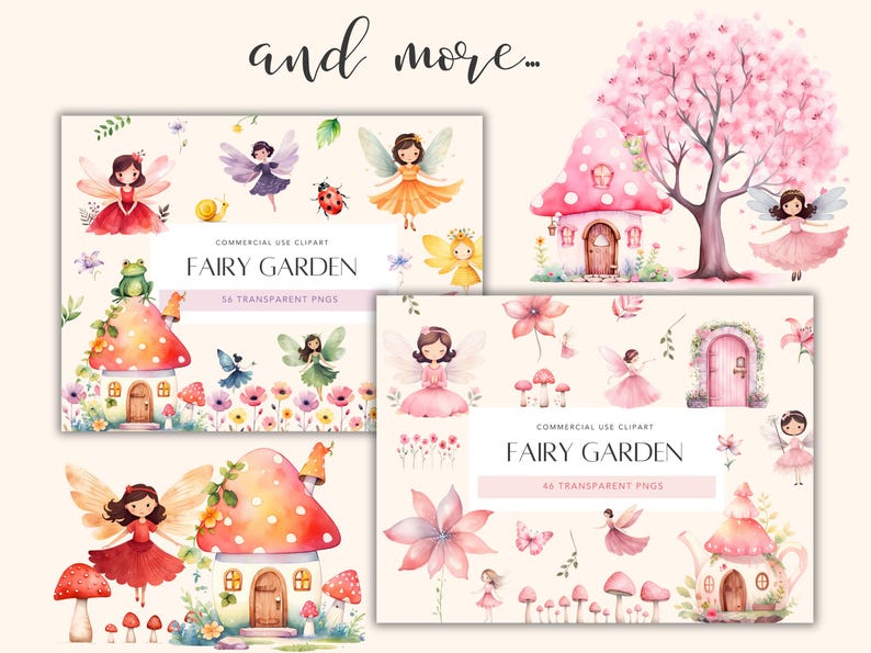 Fairy Clipart Bundle Ultimate Magic Fairy Garden Clipart First Birthday ...