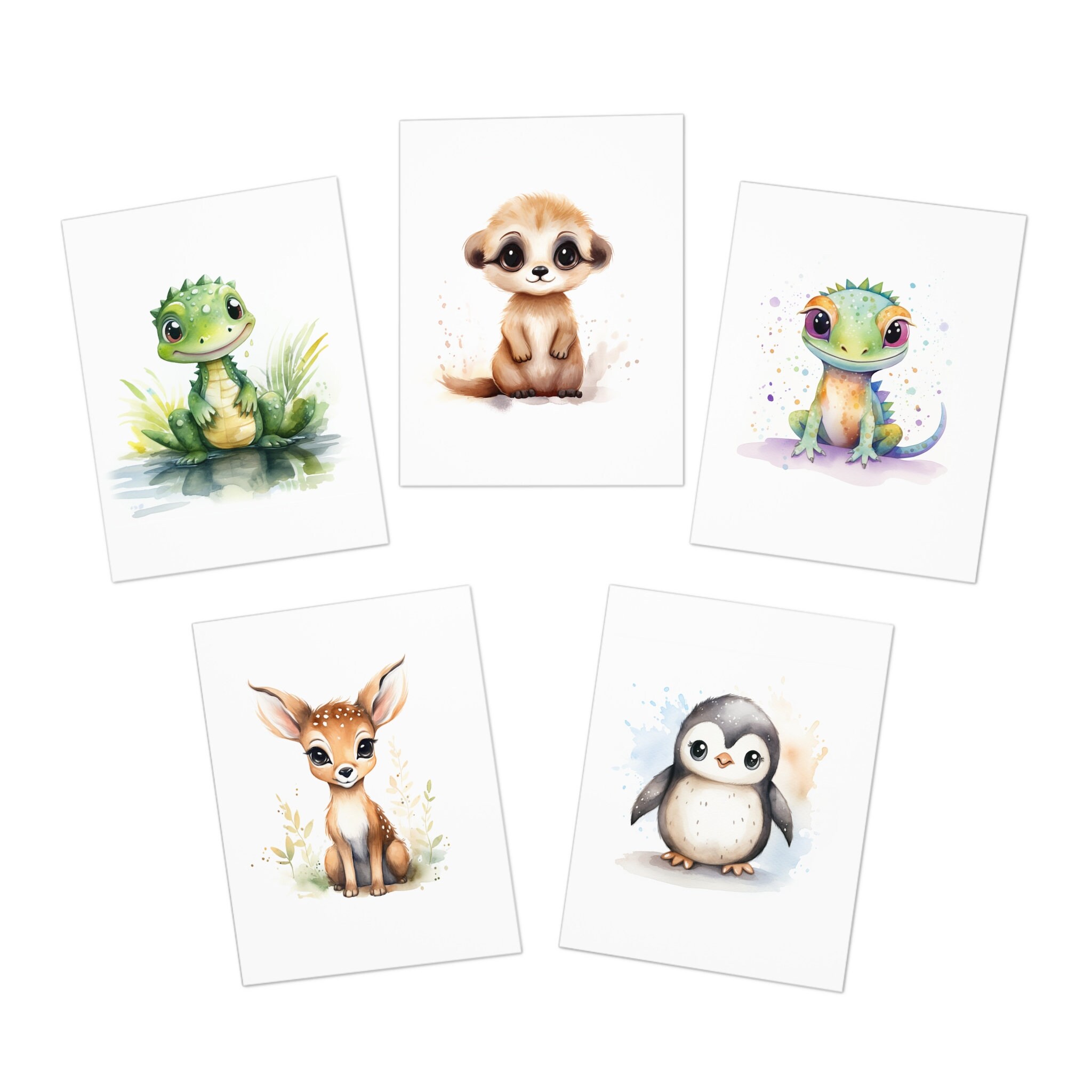 Watercolor Safari Animals Bundle Whimsical Baby Animal Clipart for ...