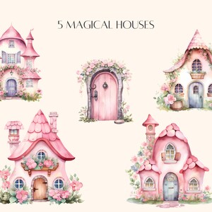 Watercolor Fairy Magical Garden Clipart Cute Fairy Garden Clipart ...