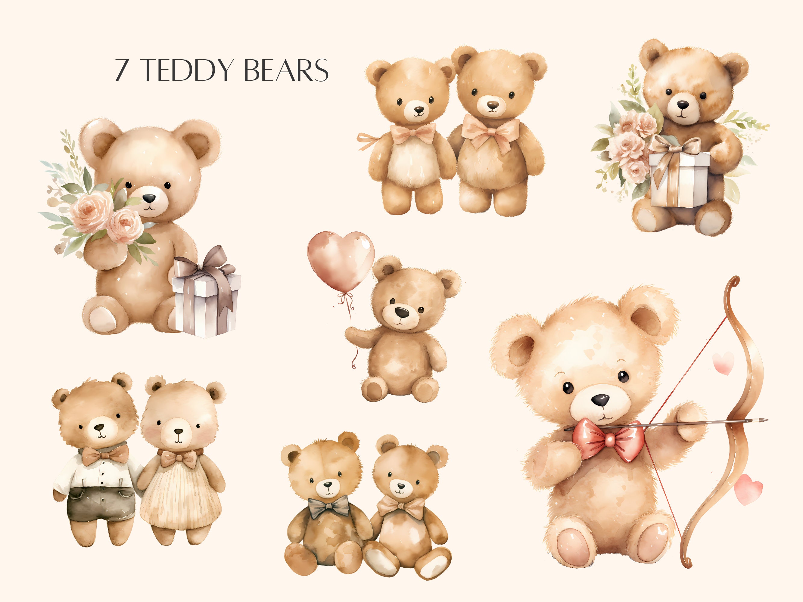 Watercolor Valentines Day Clipart Boho Valentines Day Clipart Valentine ...