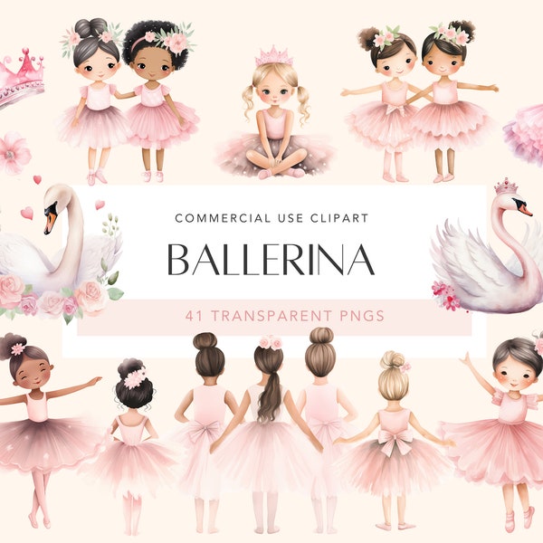 Ballerina Clipart - Etsy
