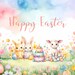 Watercolor Easter Clipart Bundle Pastel Rainbow Easter Spring Clipart ...