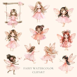 Watercolor Fairy Garden Clipart Cute Fairy Garden Clipart Enchanted ...