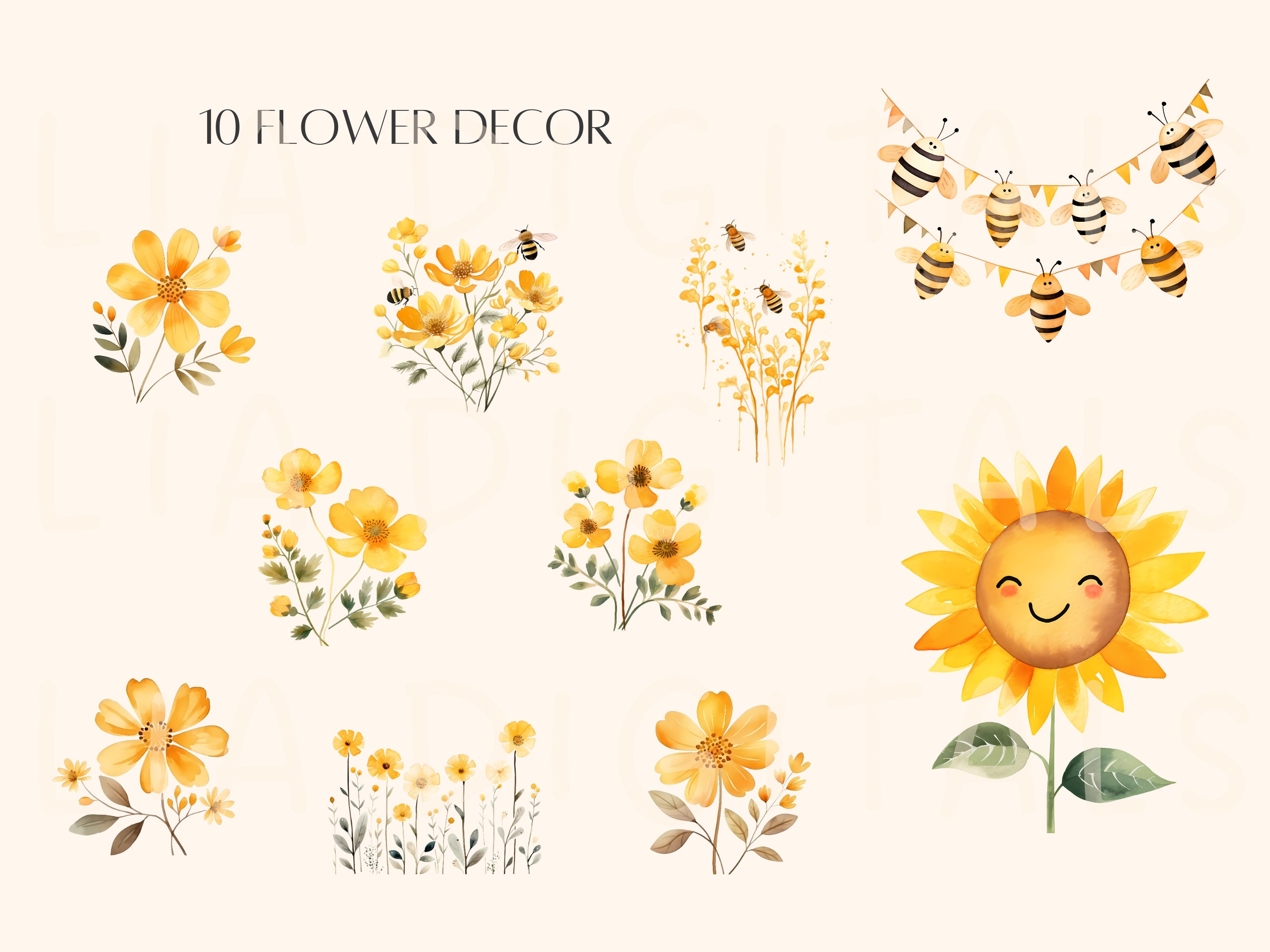Honey Bee Clipart Watercolor Bee Honey Clipart Cute Honey Bees ...