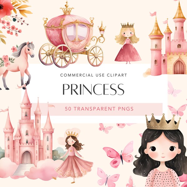 Princess Watercolor - Etsy