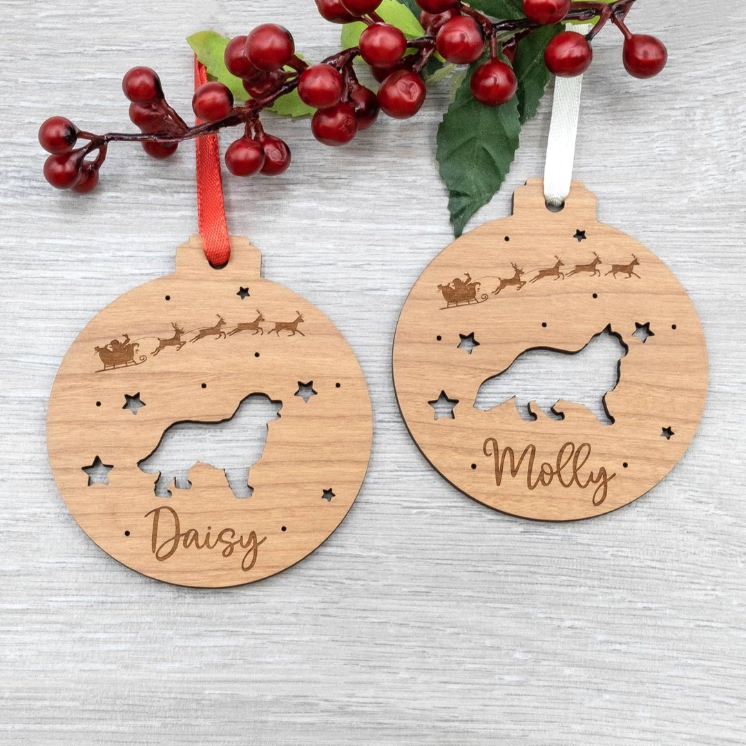 Custom Dog Name Christmas Decor Custom Laser Cut - Etsy