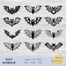 Gothic Bat SVG Bundle, 12 Halloween Laser Cut Files, Spooky Witchy ...