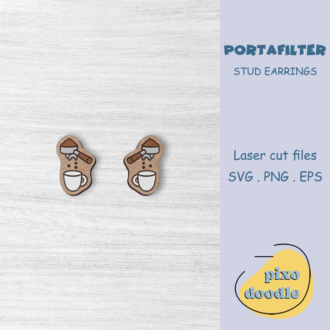 Portafilter Earrings SVG File | Espresso, Barista, Coffee Maker, Coffee ...