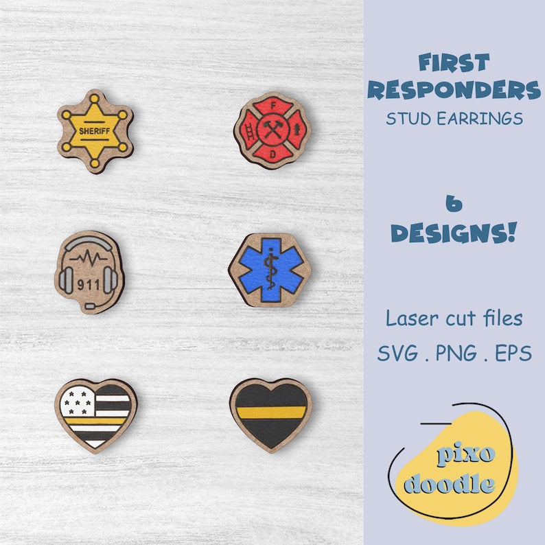 First Responders SVG Bundle | Sheriff Star, 911 Dispatch Headset, Thin ...