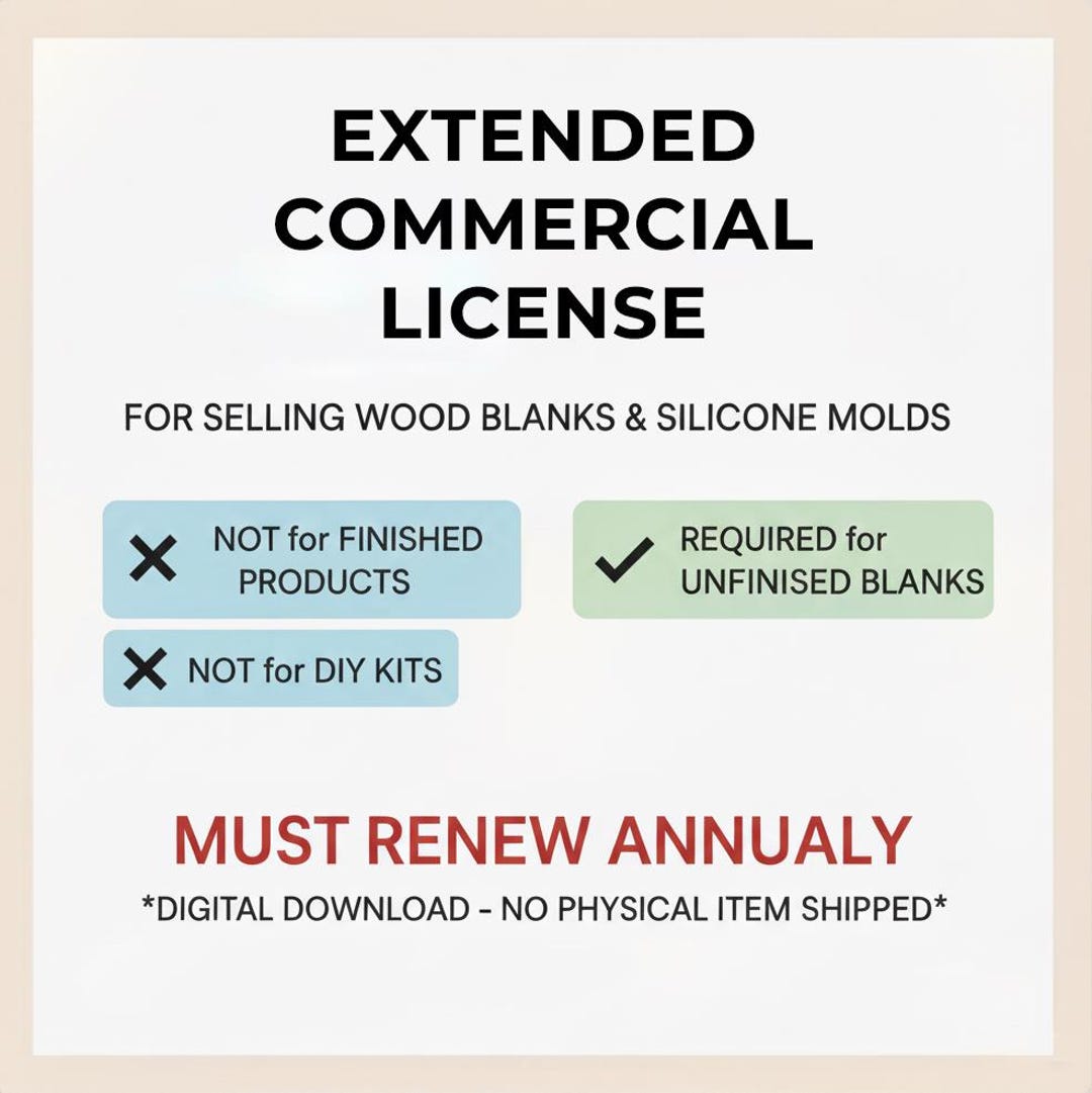 Extended Commercial License for Wood Blanks and Molds - Small Business ...