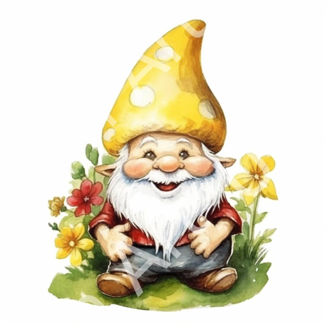 Cute Yellow Gnome Flowers - Etsy