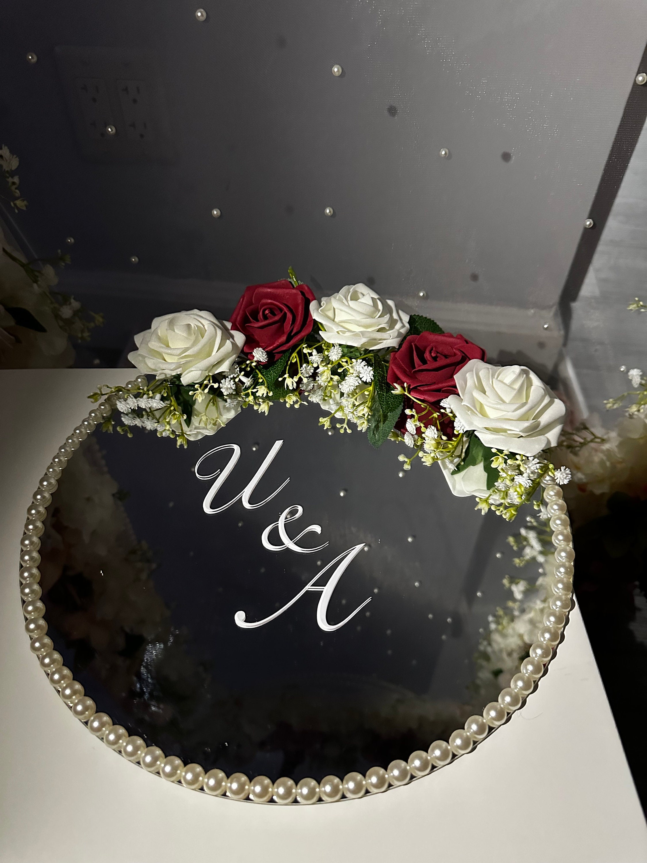 Ring Plate Customized Nikah Plate, Personalized Mirror Wedding Plate ...