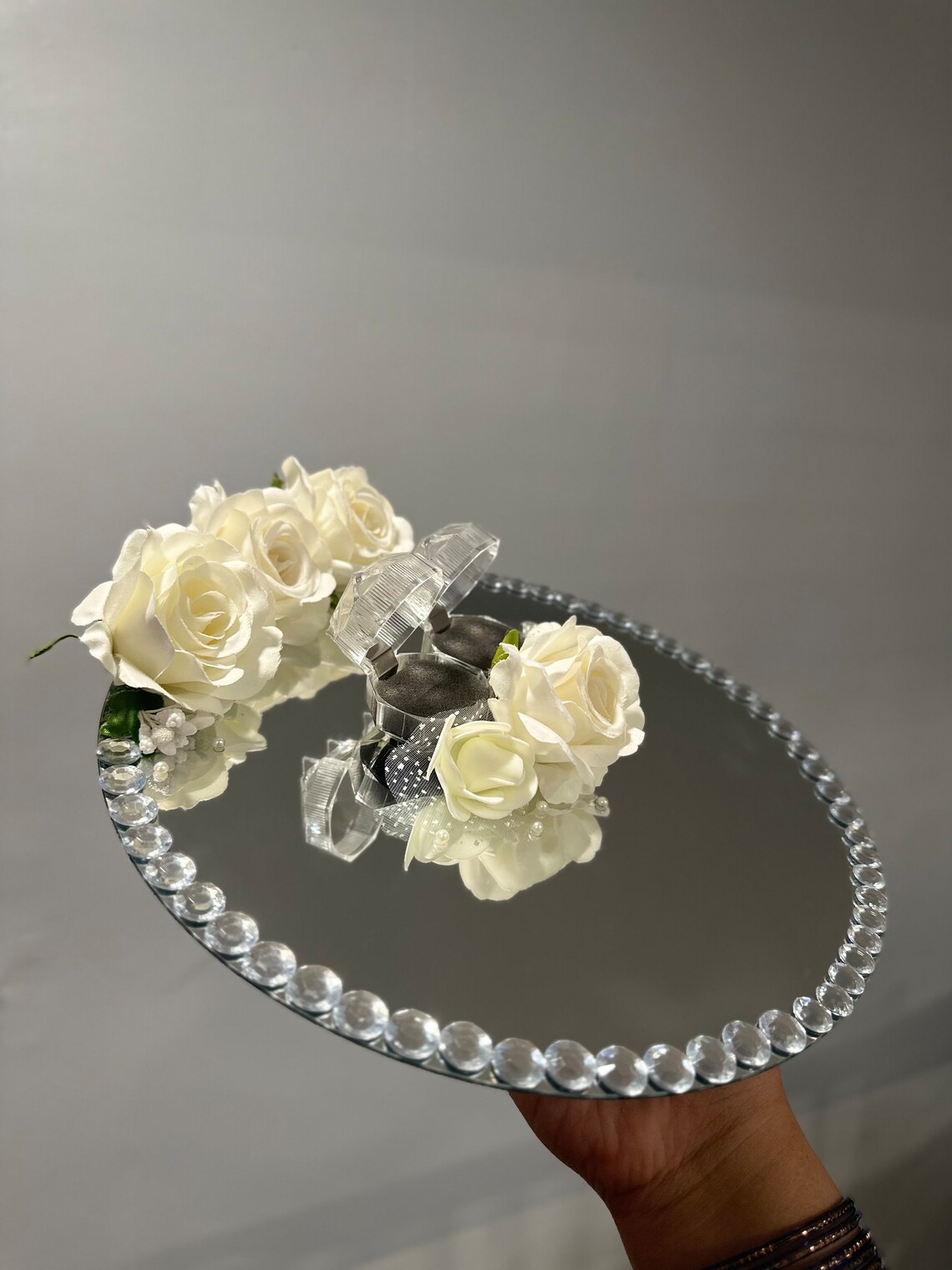 Ring Plate Customized Nikah Plate, Personalized Mirror Wedding Plate ...