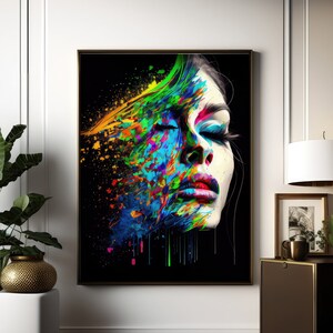 The Colorful Persona Digital Art Print Wall Art AI Generated AI Art ...