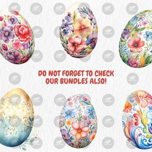 Watercolor Easter Eggs Clipart, Easter Rabbit, Painted Easter Cute ...