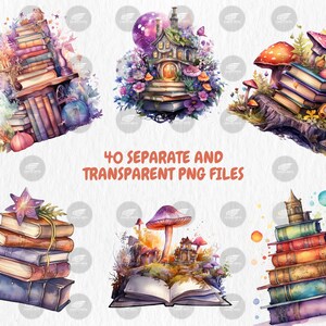 Watercolor Fairytale Books Clipart: 40 PNG Images (digital Download) - Etsy