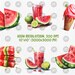 Watercolor Watermelon Clipart Summer Fruits, Food Graphics, Watermelon ...