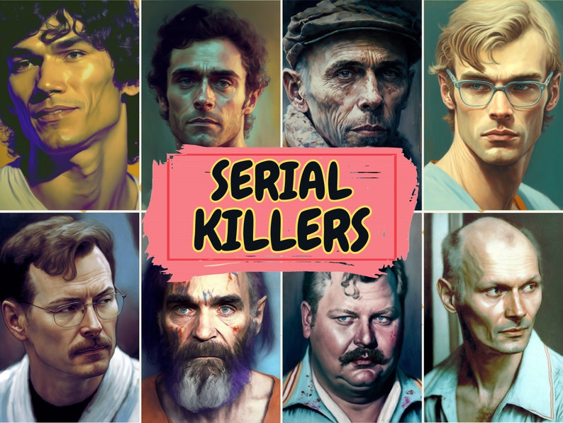 Serial Killers Portrait Bundle 90 PNG Files Digital Art - Etsy Australia