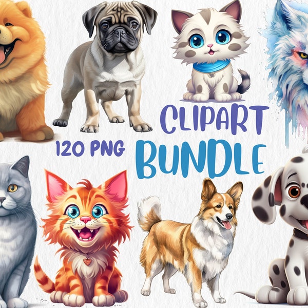 Puppies Kittens Clipart - Etsy