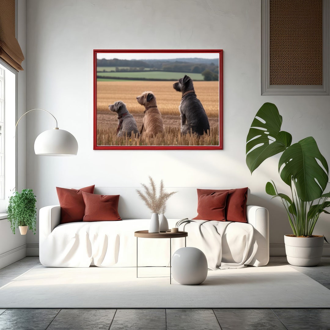 The Watchful Three Animal Dog Digital Art Print Wall Art AI Generated ...