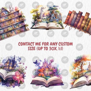 Watercolor Fairytale Books Clipart: 40 PNG Images (digital Download) - Etsy