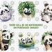 Watercolor Cute Pandas Clipart | Adorable, Cute Panda, Baby Panda ...