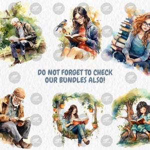 Watercolor Bookworms Clipart | Painted Bookworm Clipart | Bookworm ...