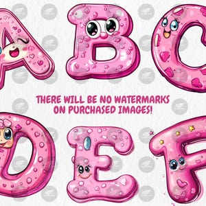 Kawaii Alphabet Clipart | Cute, Unique Font, Decorative Letters ...