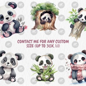 Watercolor Cute Pandas Clipart | Adorable, Cute Panda, Baby Panda ...