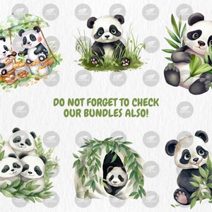Watercolor Cute Pandas Clipart | Adorable, Cute Panda, Baby Panda ...