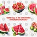 Watercolor Watermelon Clipart Summer Fruits, Food Graphics, Watermelon ...