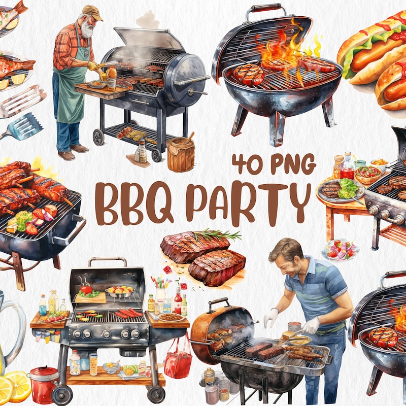 Bbq Clip Art - Etsy