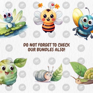 Watercolor Cute Insects Clipart | Adorable Butterfly, Ant, Ladybug ...