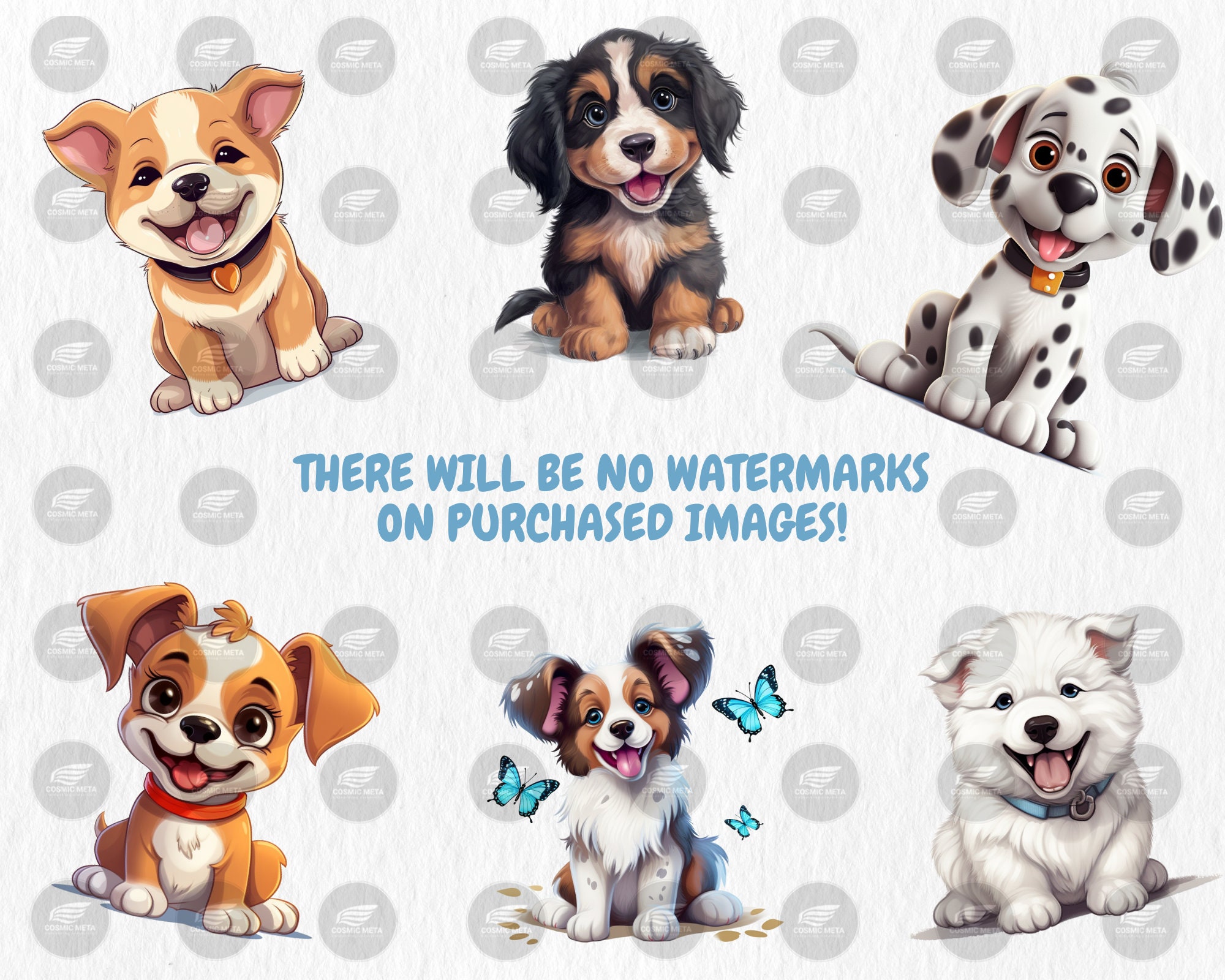 Watercolor Puppies Clipart Painted Puppy Clipart Puppy - Etsy Australia